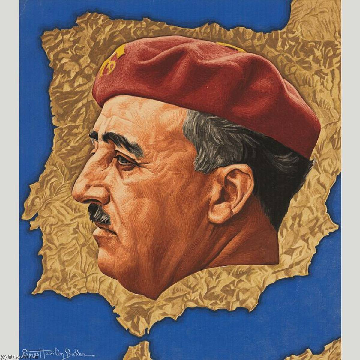 Francisco Franco, 1950 di Ernest Hamlin Baker (1889-1975) Ernest Hamlin ...